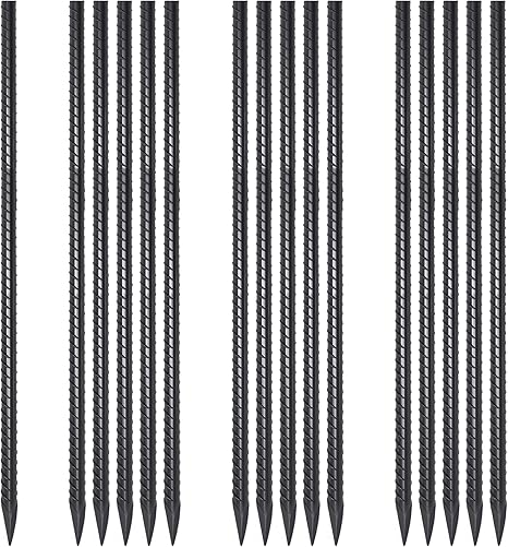 Amazon.com : 24 Inch Straight Rebar Stakes 16 Pack 1/2 Inch Diameter ...