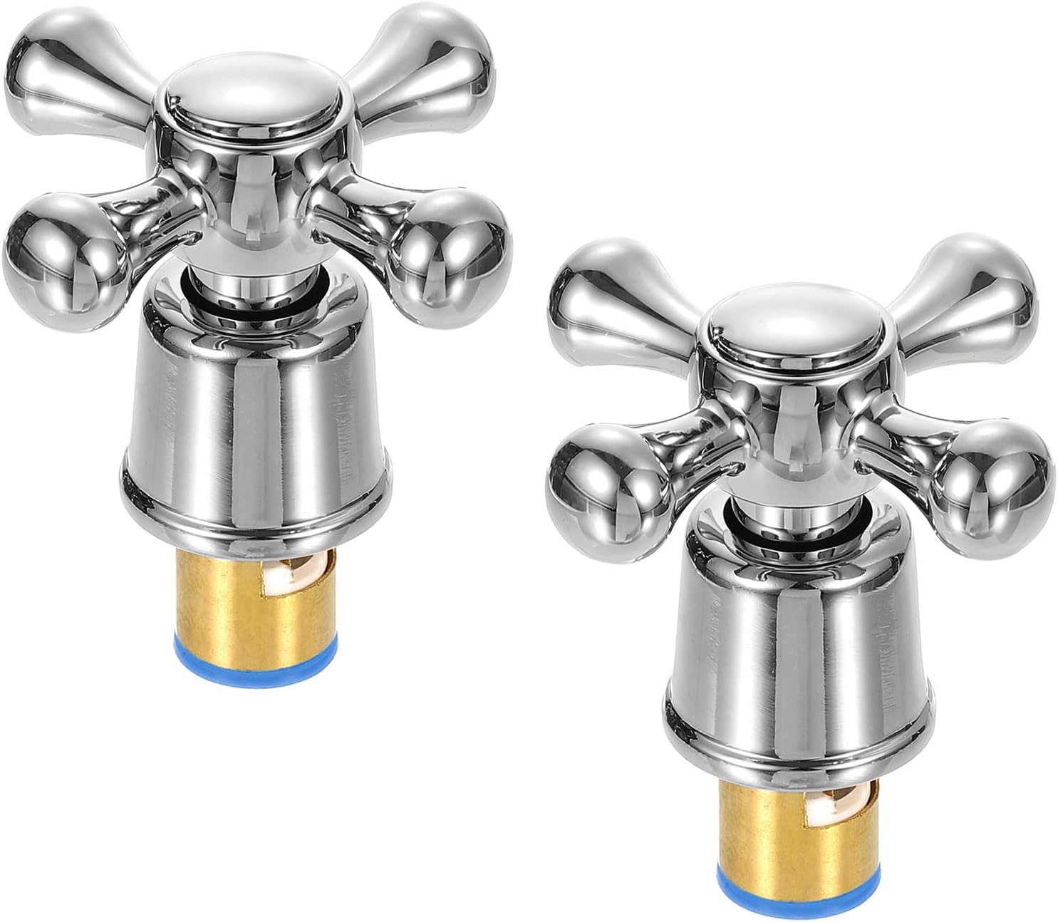 UXCELL 2Pcs Faucet Tap Handles, Shower Knobs, Alloy Cross-Arm ...