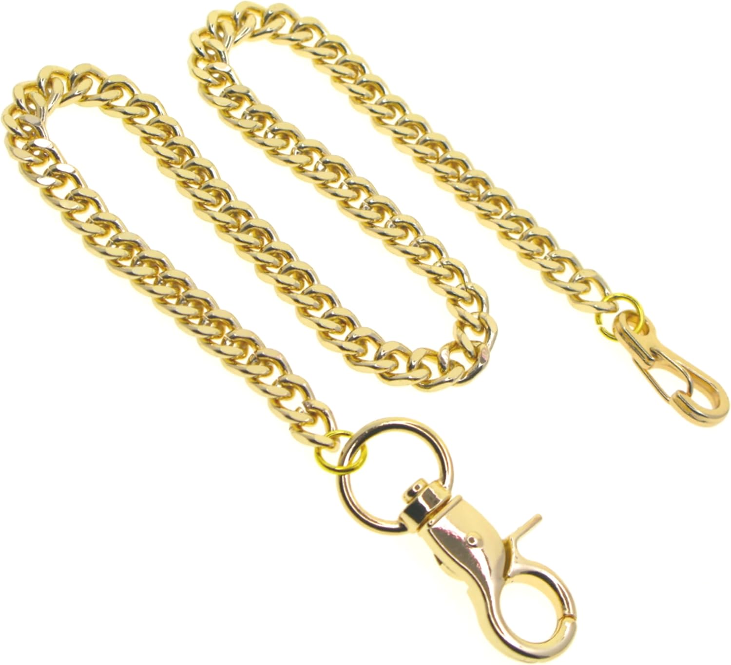 Amazon.com: watchvshop Pocket Watch Chain Albert Chain Gold Color Cuban ...