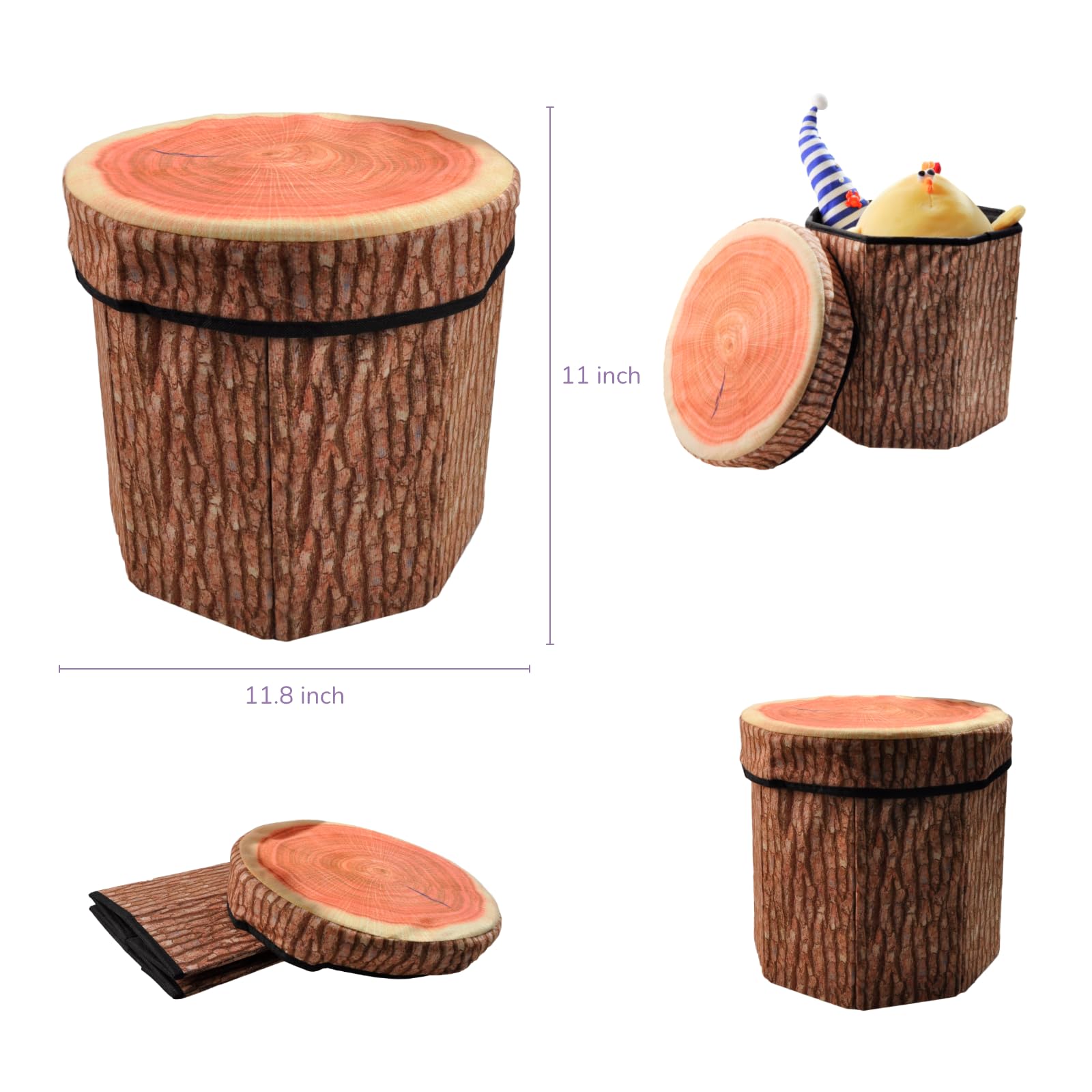 Snapklik.com : Fruit Storage Stool Ottoman,Tree Stump Stool,Cute ...