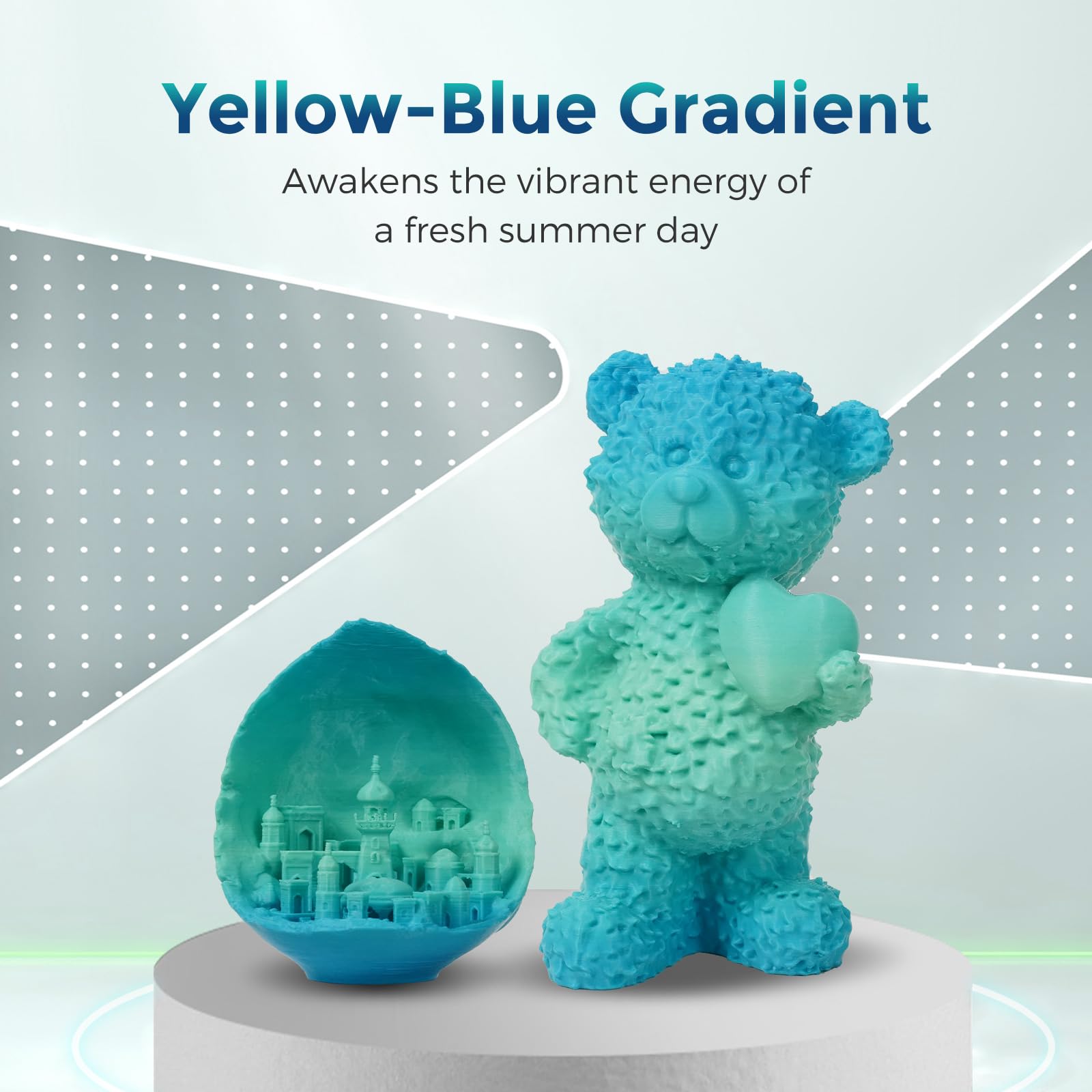 Snapklik.com : FLASHFORGE PLA Filament 1.75mm +/- 0.02mm Blue To Yellow ...