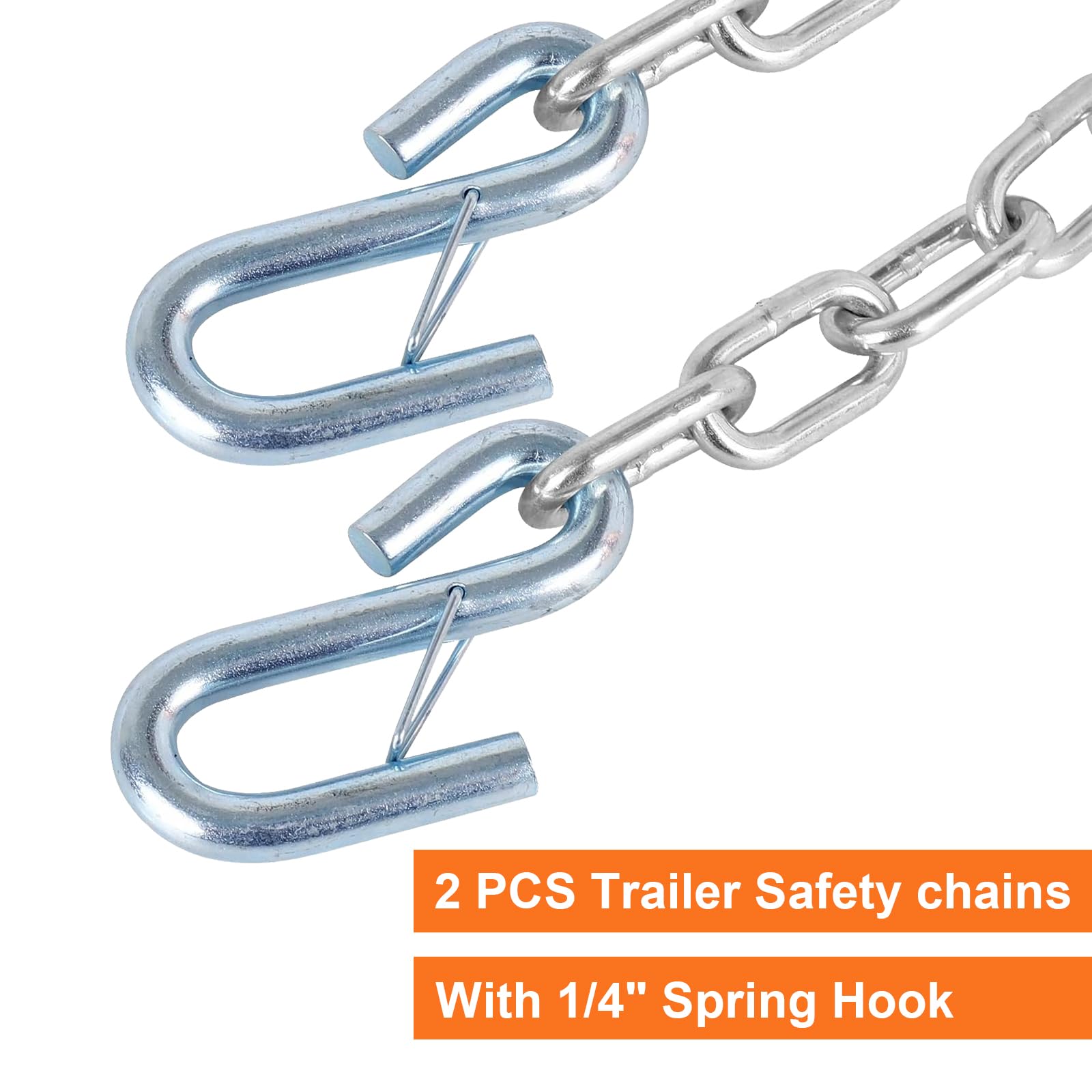 Snapklik.com : TeukRiGa 1/4" X 27" Grade 30 Steel Boat Trailer Safety Chain