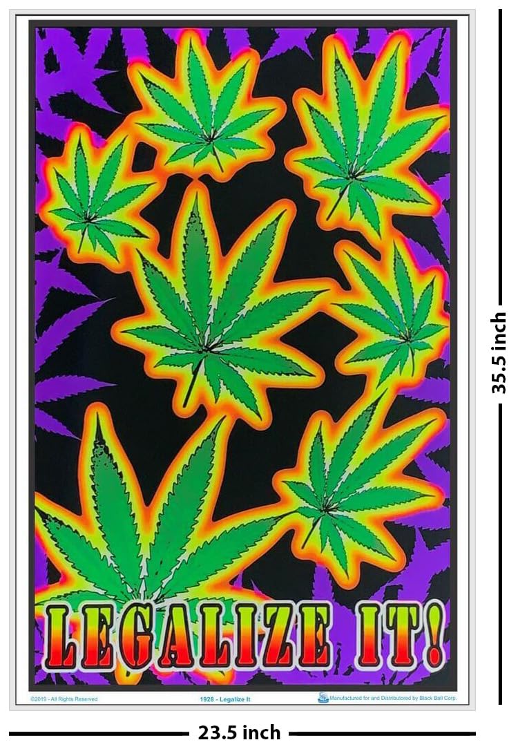 Blacklight Weed Posters