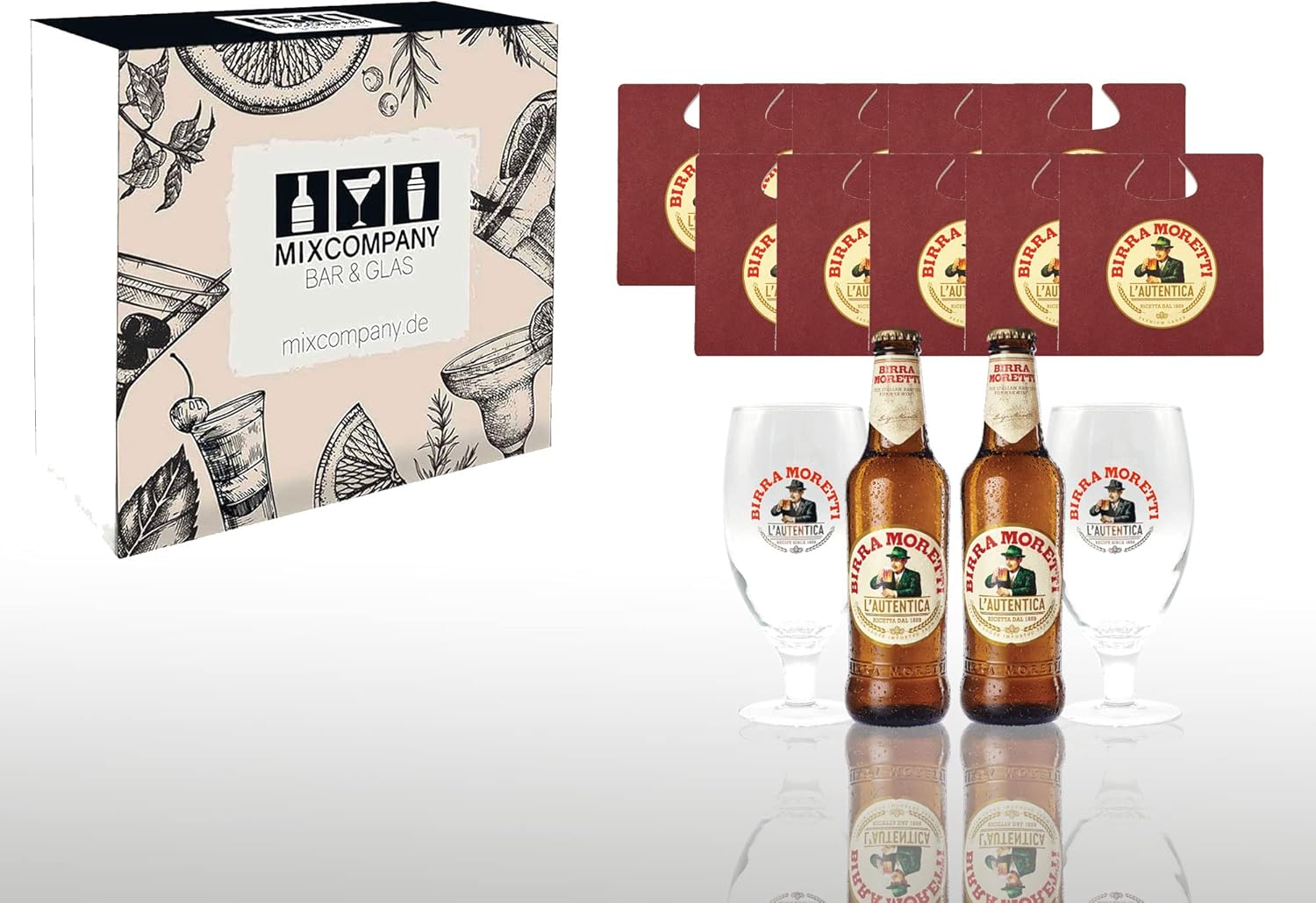 Moretti Geschenkset Birra Moretti Lautentica 2x 0,33L (4,6% Vol) + 2x ...