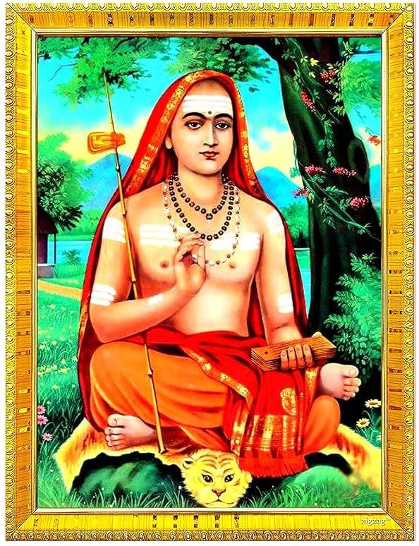 SK Adi Shankaracharya Ji Maharaj Religious Golden Photo frame for ...