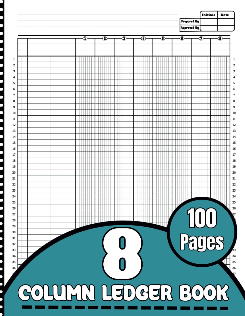 Amazon.com: 8 Column Ledger Book: Large Accounting Columnar Pad 8 ...
