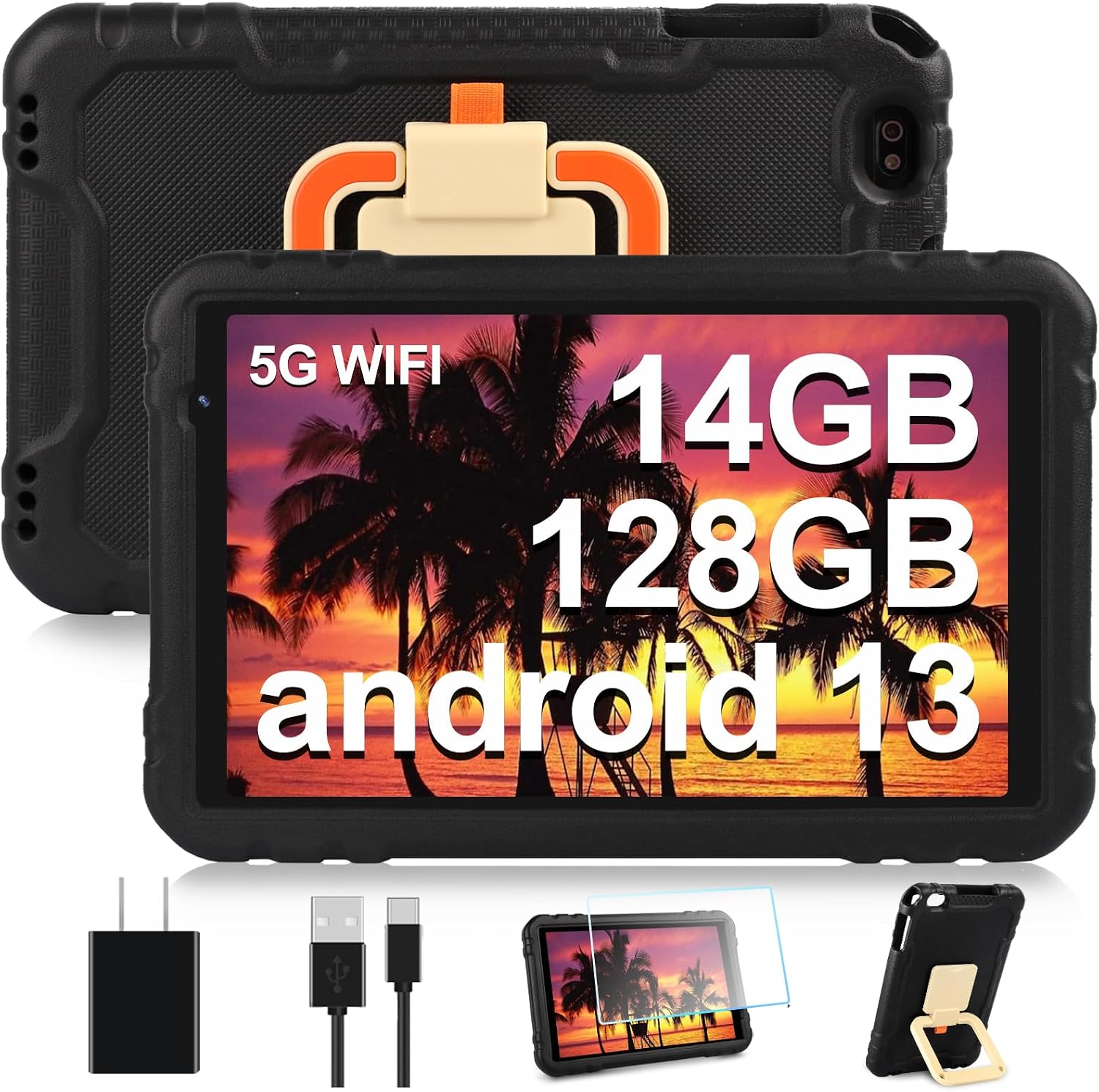 2024 Tablet 10 inch Android 13 Tablets with 14GB RAM 128GB ROM, 8000mAh ...