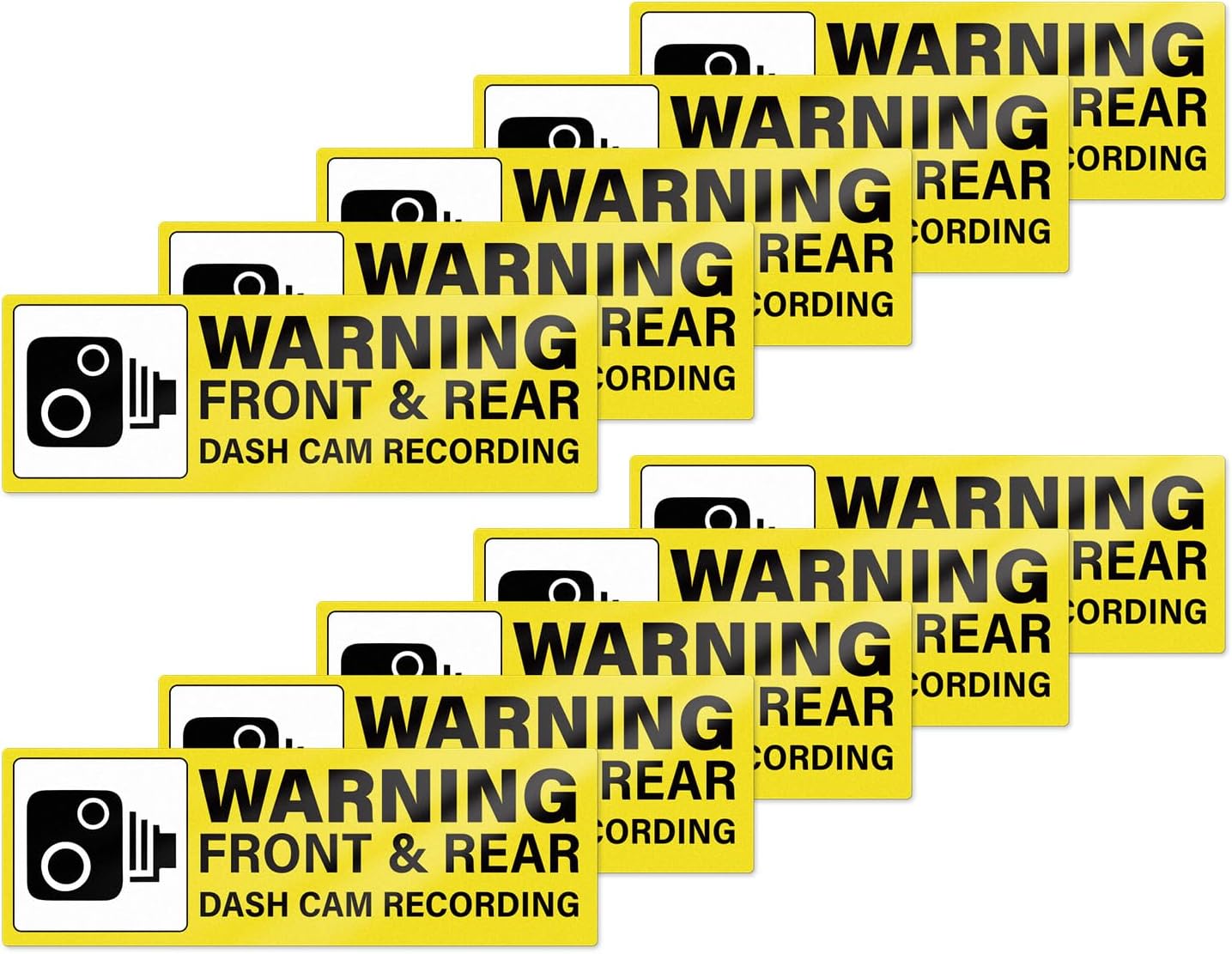 Amazon.com - YIKIADA 10 Pack Warning Front Rear Dash Cam Recording ...