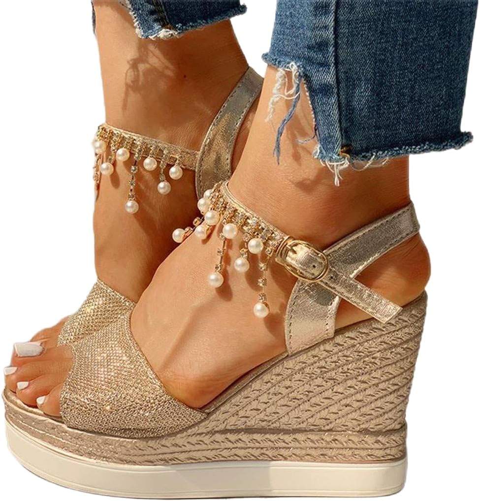 Amazon.com: Fululuer Wedge Sandals for Women,Espadrille Sandals Women ...
