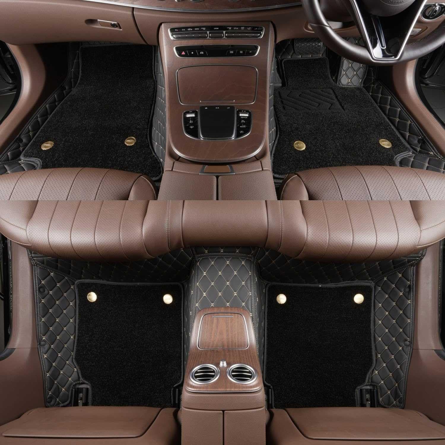 Amazon | 日産ノート 日産オーラ e-POWER E13系 専用 3Dフロアマット 二層構造 カーマット ノートE13 運転席 助手席 一体型 マット PUレザー素材 防水 カー用品 ...