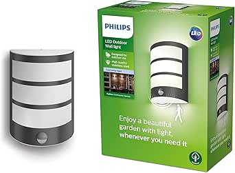 PHILIPS LED Python Outdoor 6W Wall Light with Motion Sensor [Cool White ...