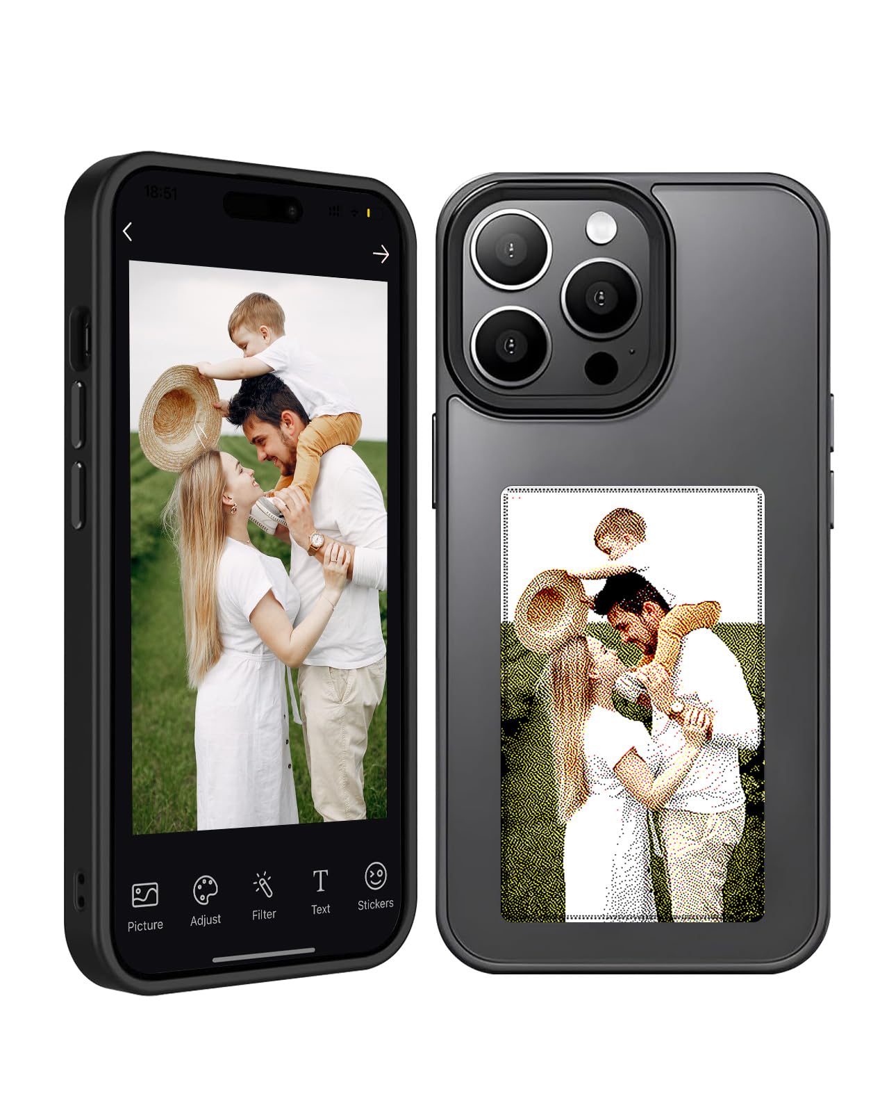 Amazon.com: Viyivwine Smart Ink Phone Case,DIY Ink Screen Phone Case ...