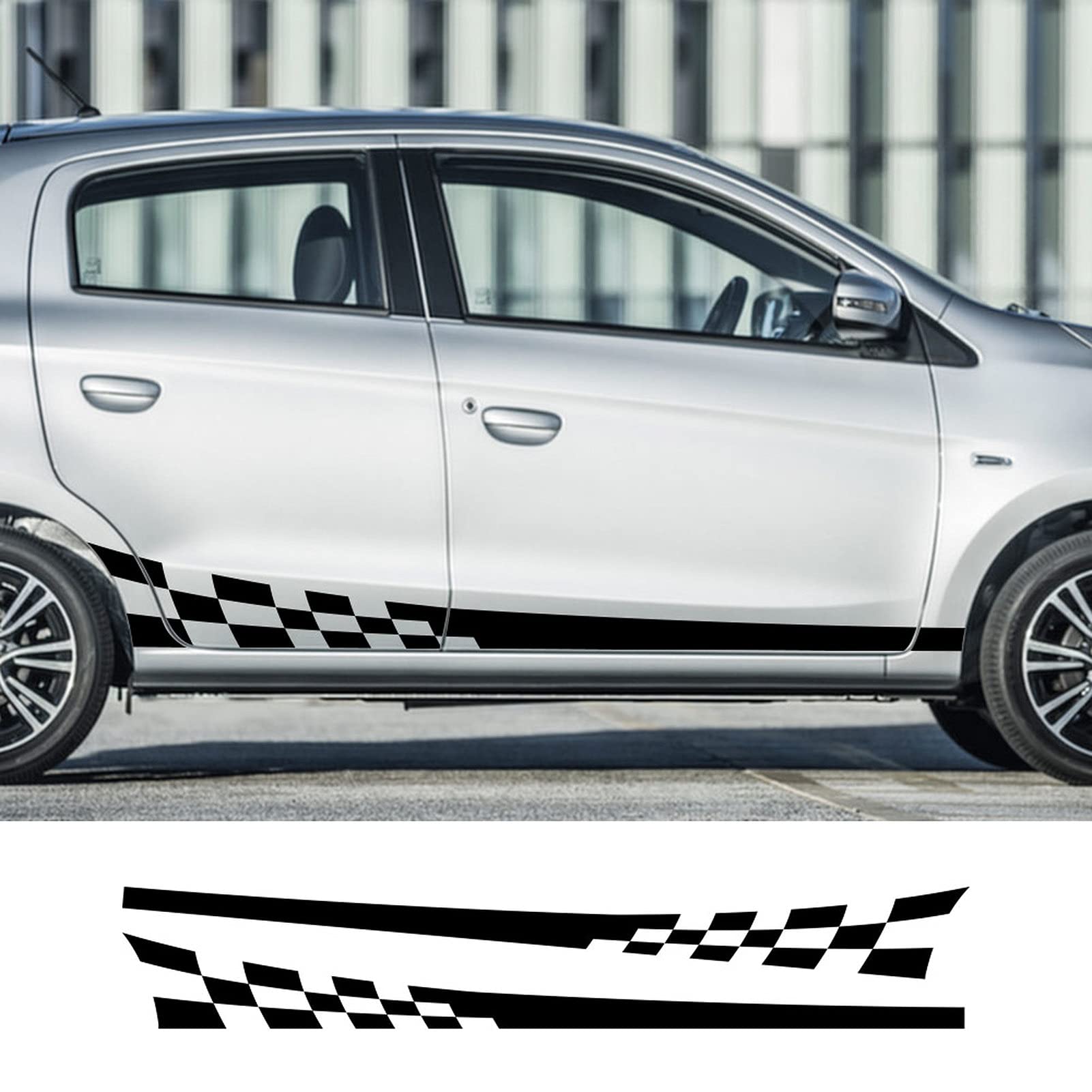 Buy Car Side Skirt stripe decal Decals, For Mitsubishi Outlander Lancer ...