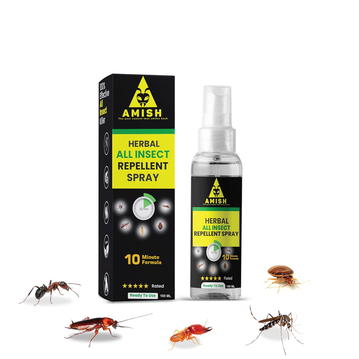 Amish Herbal All In One Spray 100ml|10 Minutes Formula |Removes Entire ...