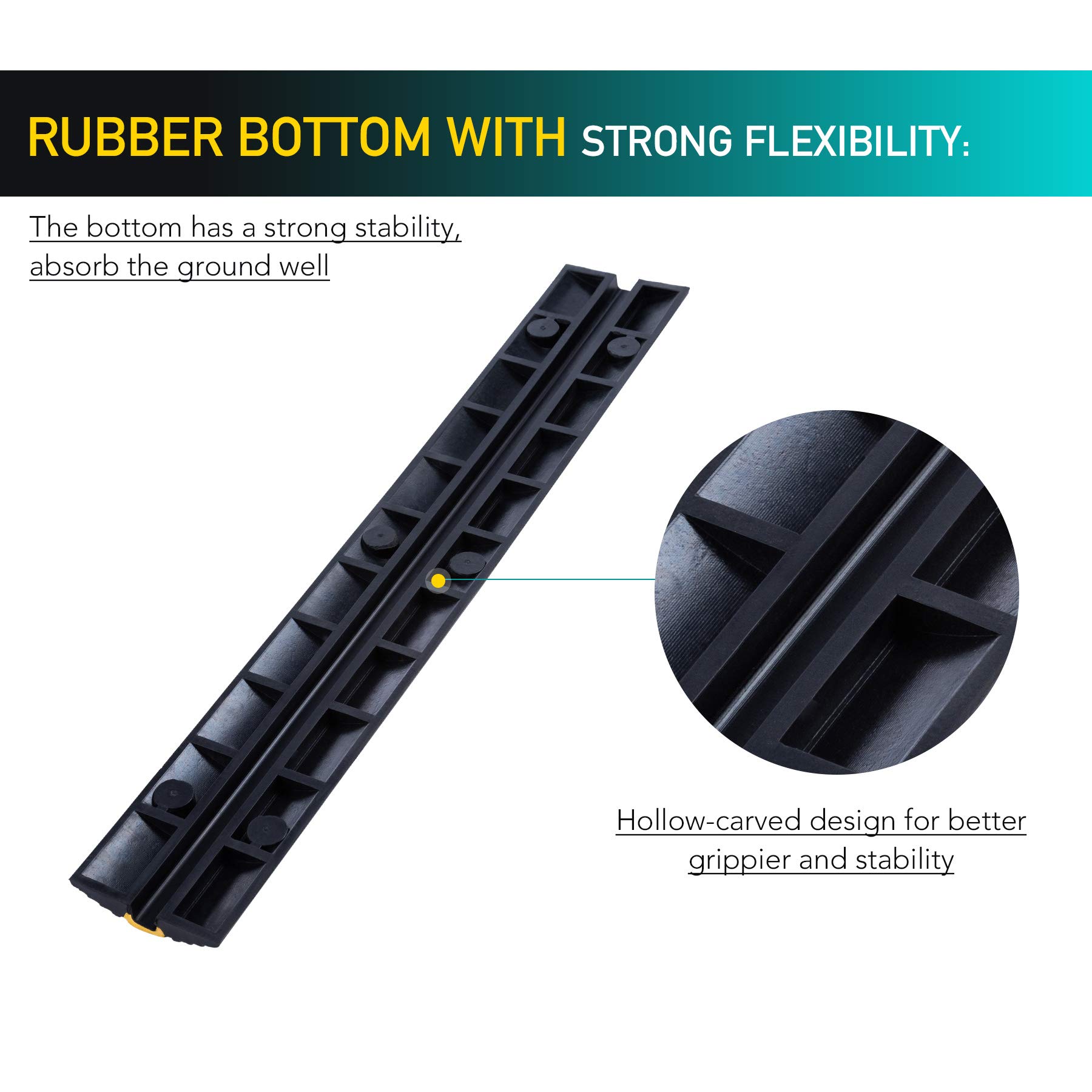 Buy Orion Motor Tech Floor Cable Protector,4Pack 1 Channel Floor Cable ...