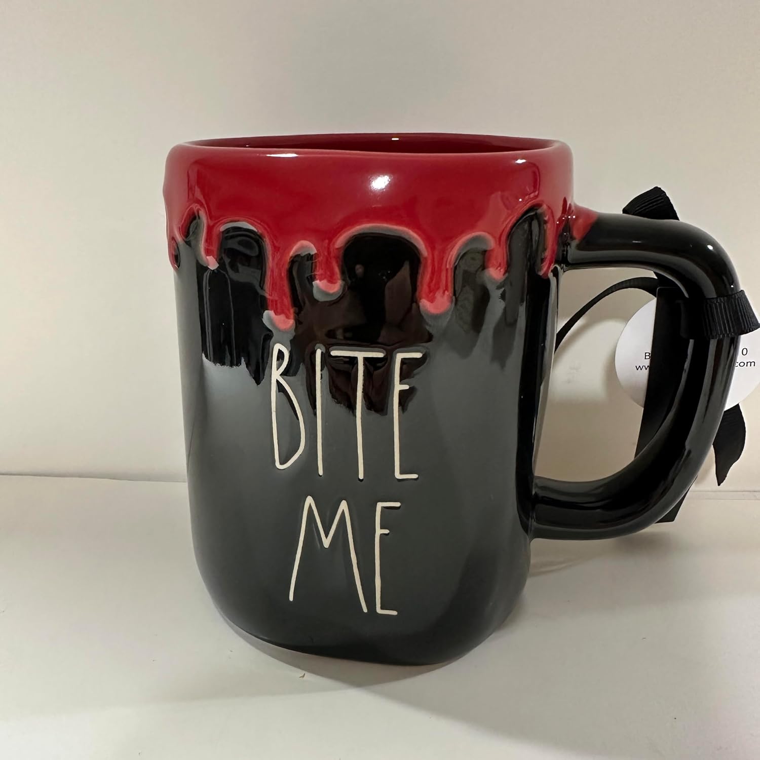 Amazon.com | Rae - BITE ME Halloween Mug – Black Ceramic Coffee Cup ...