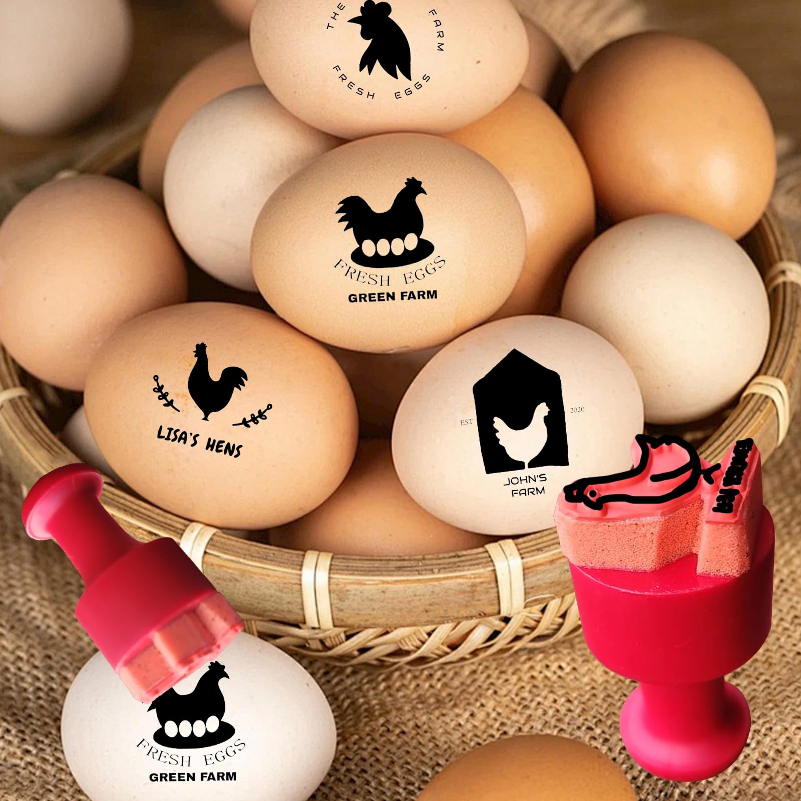 Egg Cartons Bulk 50% OFF Personalized Egg Stamps For Fresh Eggs Custom ...