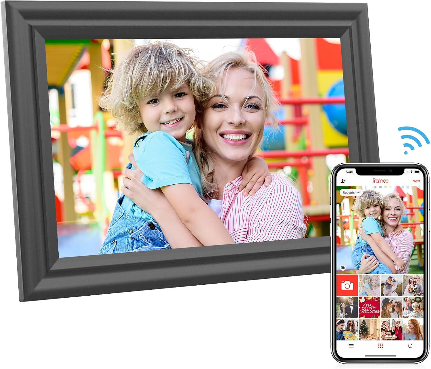 Amazon.com : Forc Digital Picture Frame WiFi 10.1 Inch Digital Photo ...