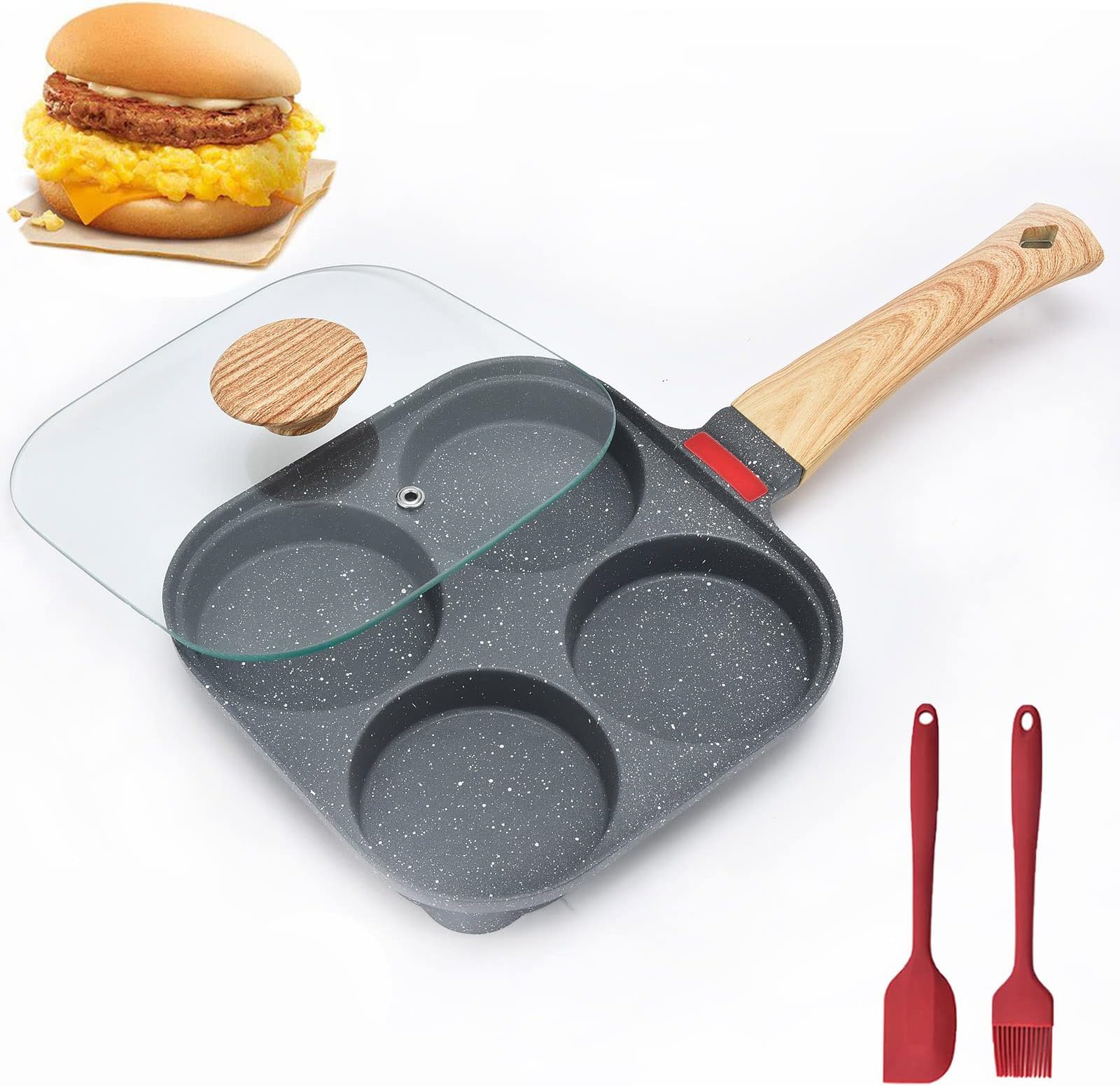 Amazon.com: CAINFY Pancake Pan Nonstick-Suitable for All Stovetops ...