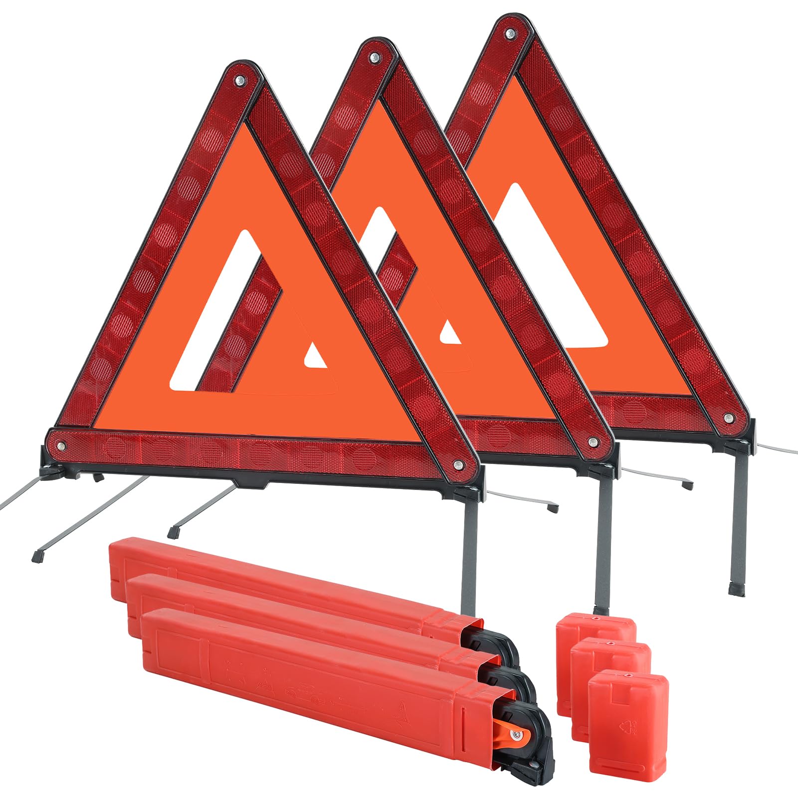 Amazon.com: AMGSH 3Pack Safety Triangles Kit, Reflective Triangles ...