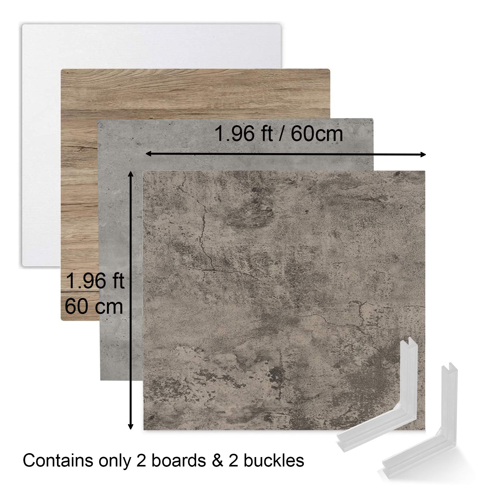 Goshoot 2x2ft Photo Backdrop Boards Kit, 2 in 1 Flat Lay Background ...