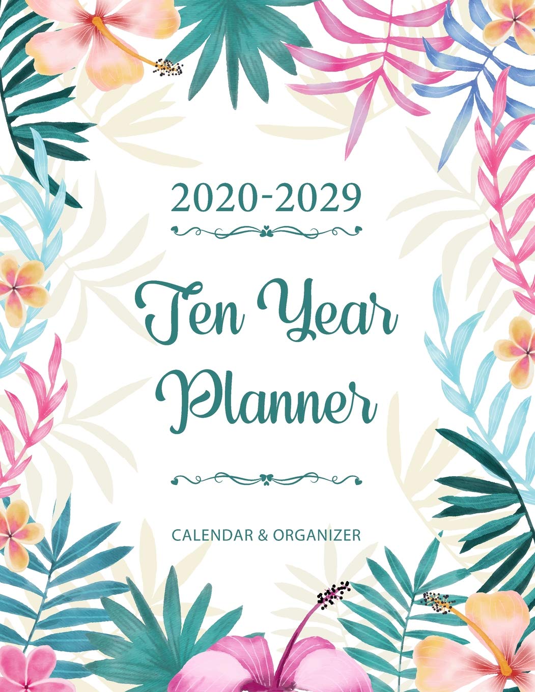 Ten Year Planner: Summer Background | Personal Calendar Planner | 120 ...