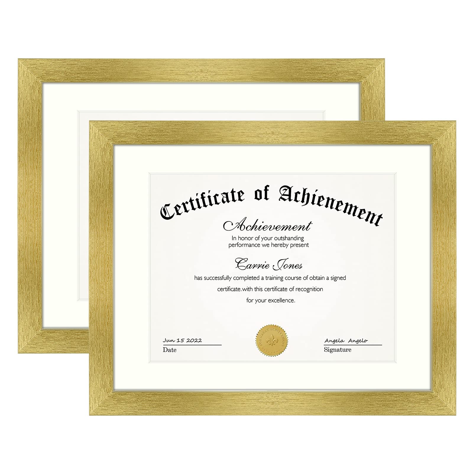 Amazon.com - Frametory, 11x14 Certificate Frame with Mat for 8.5x11 ...
