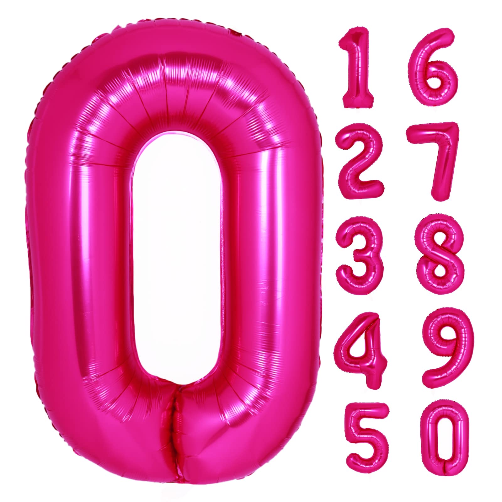 Snapklik.com : 40 Inch Giant Hot Pink Number 0 Balloon, Helium Mylar ...