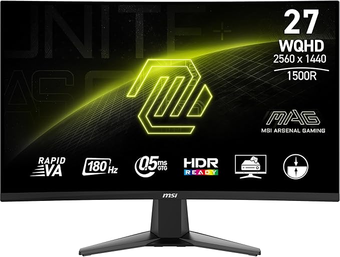 Amazon.com: msi MAG 27CQ6F 27-inch 2560 x 1440 (QHD) Computer Monitor ...