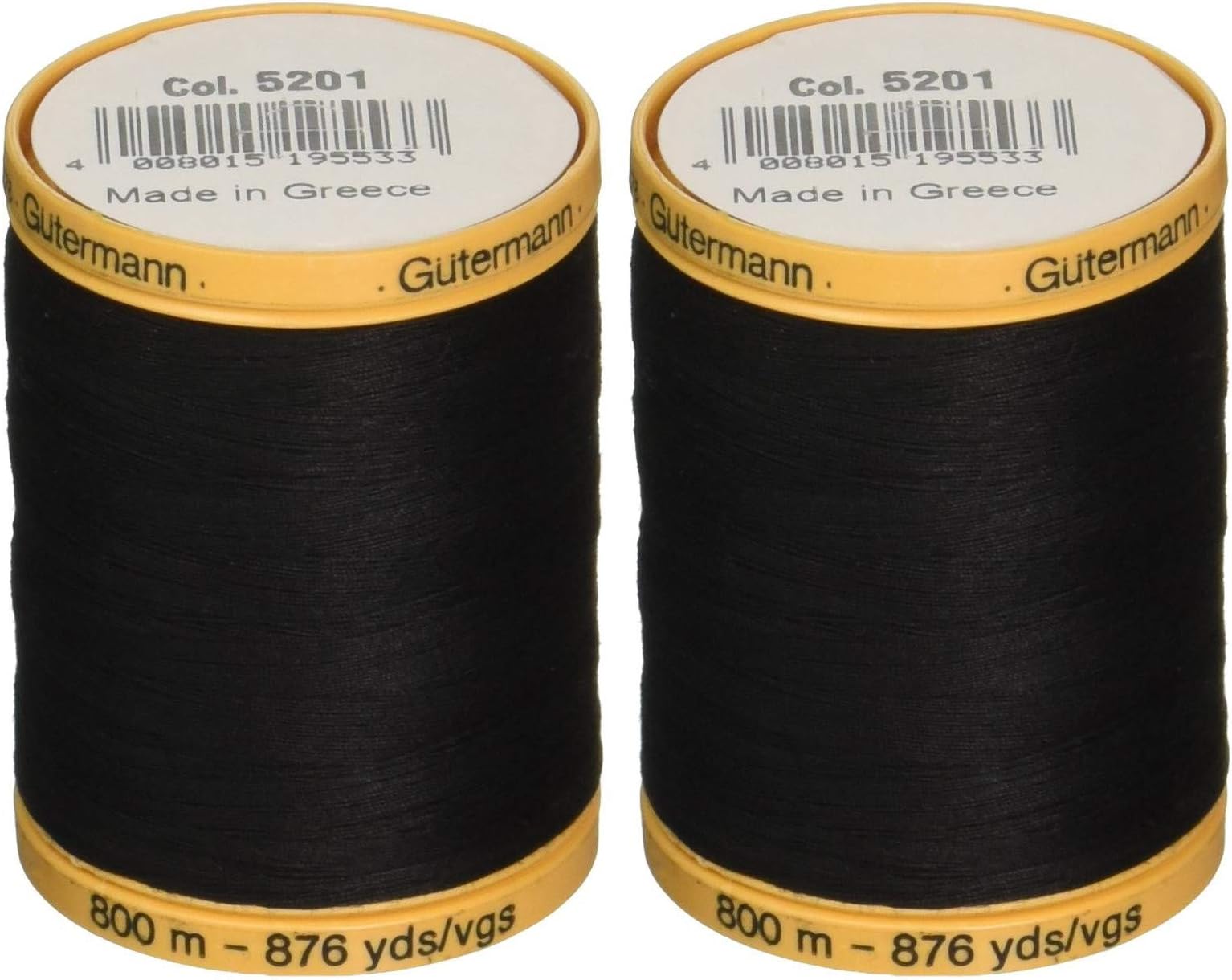 Amazon.com: Gutermann 2-Pack Natural Cotton Thread Solids 876 Yards ...