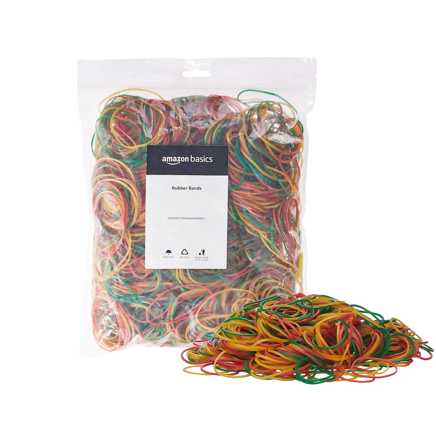 Amazon Basics Rubber Bands | Enhanced Stretchability and Durability ...