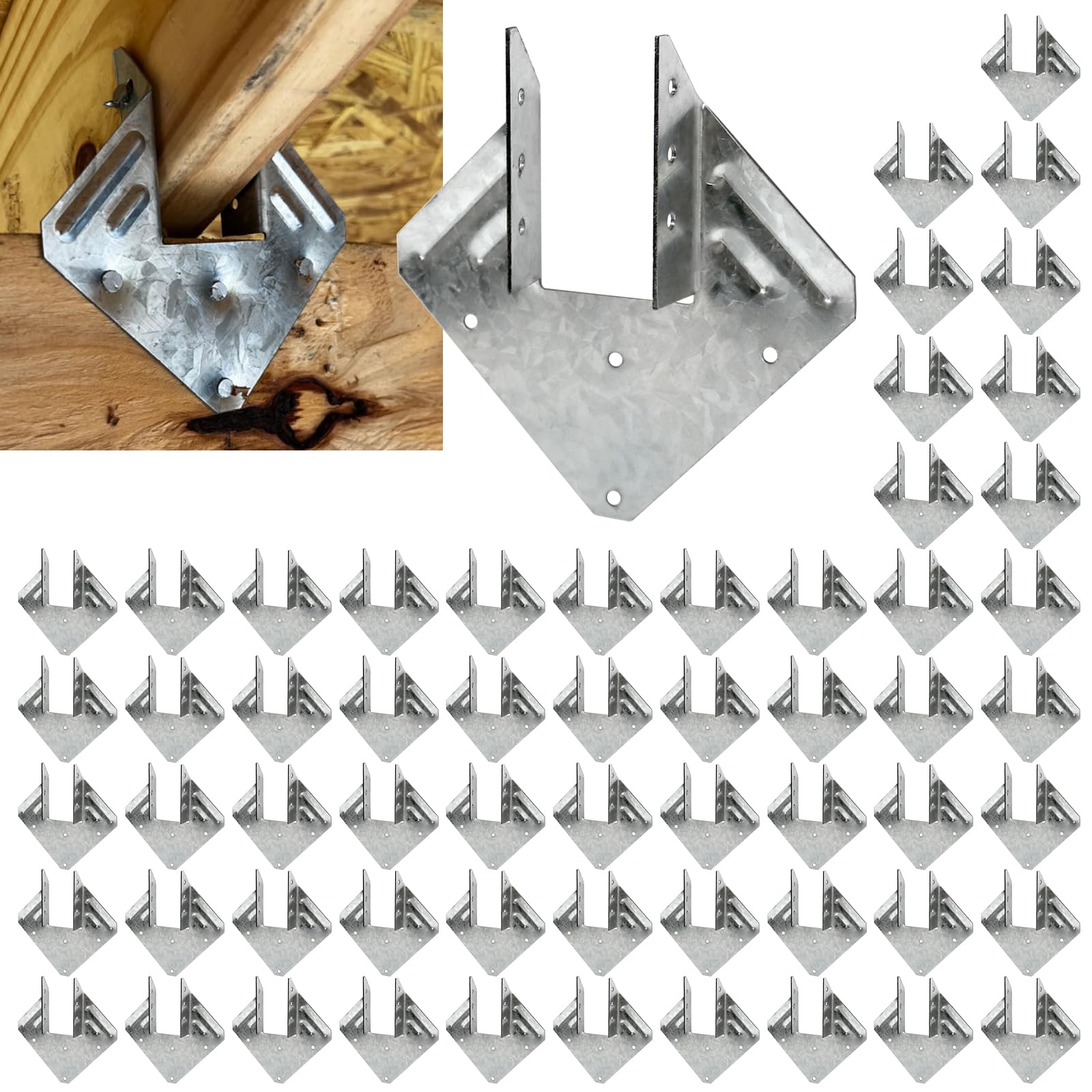 Buy 18-Gauge Hurricane Tie,Heavy Duty Electrogalvanizing Joist Hangers ...