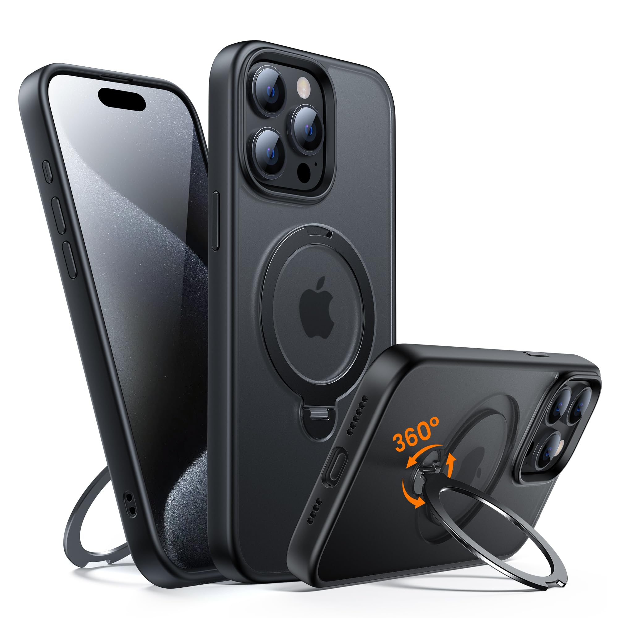 Amazon.com: GAOHIN Magnetic for iPhone 15 Pro Case with Stand [Compatible with MagSafe] [360 ...