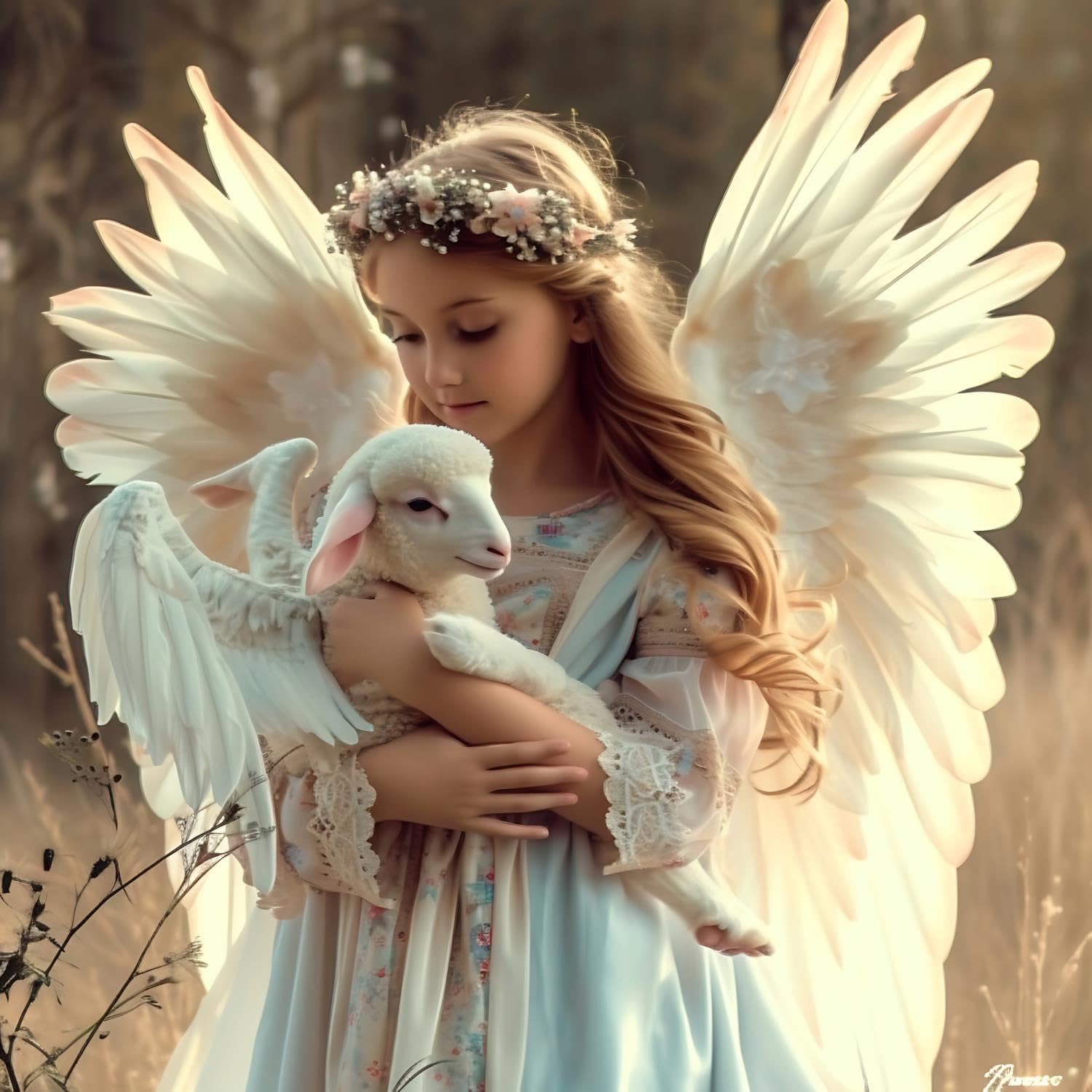 Amazon.com: Angel Is Hugging Child Diamond Painting, Angel Diamond ...