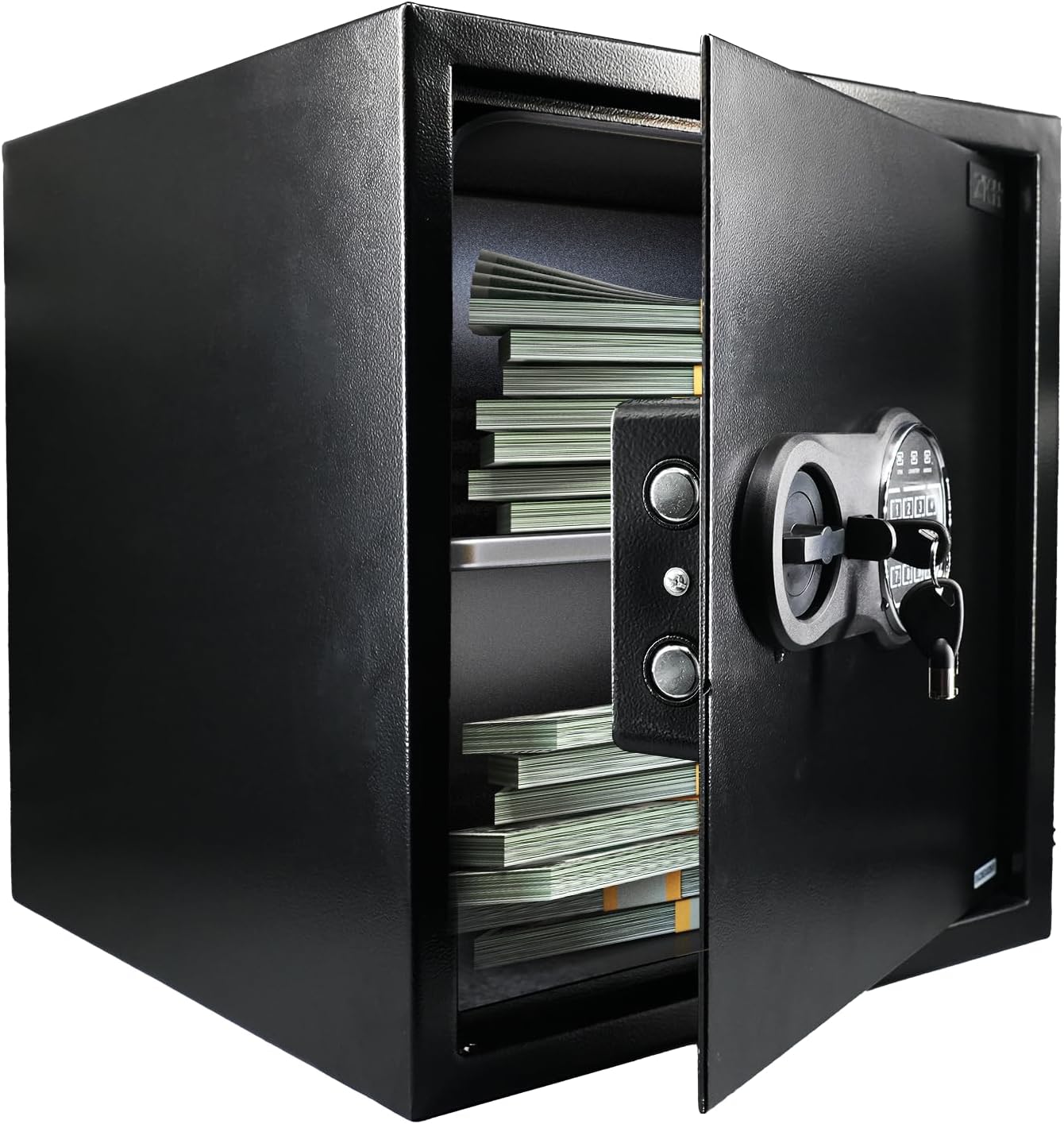 Steel Security Safe Box with Digital Keypad Lock and Removable Shelf ...