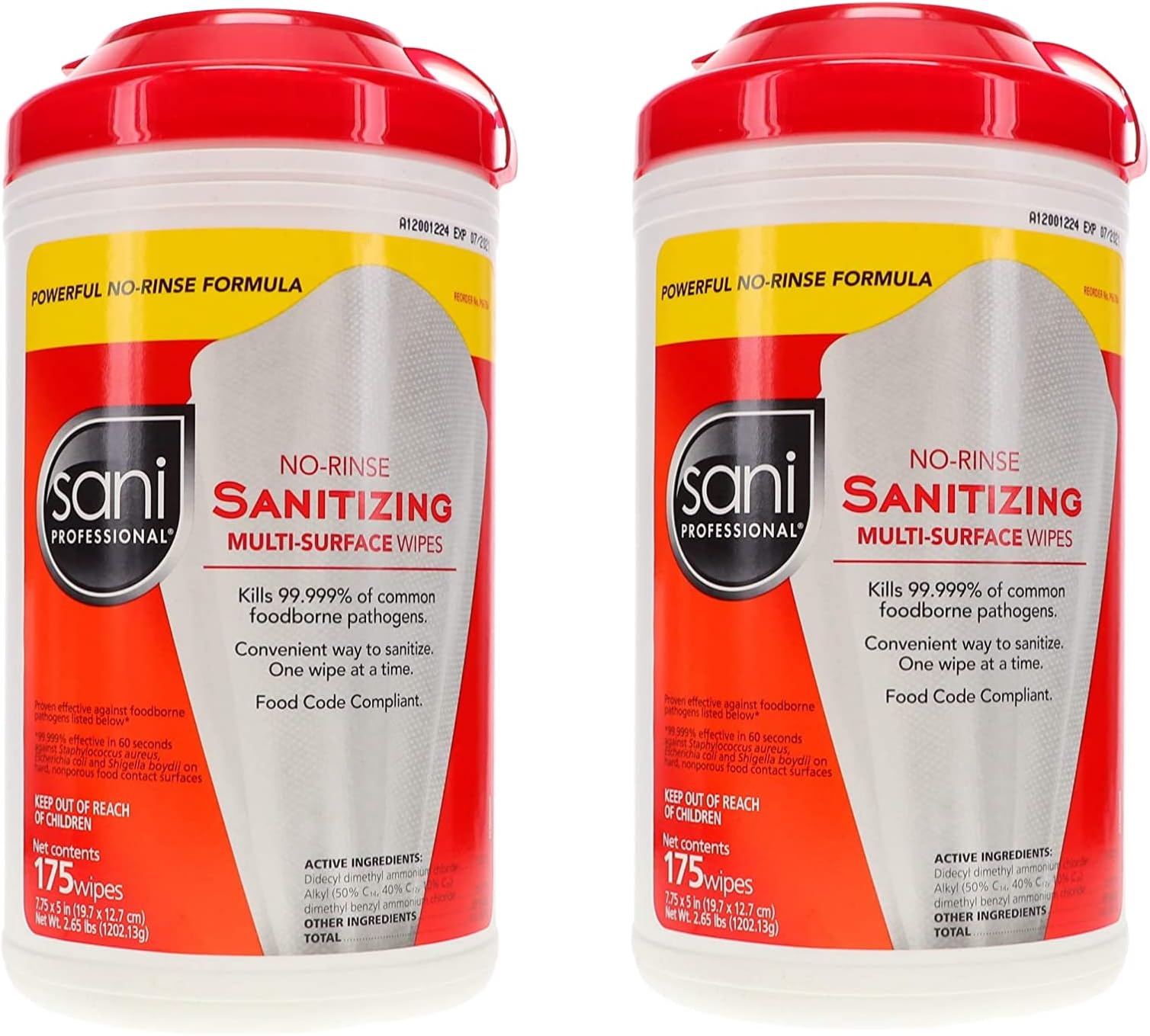 Amazon.com: Sani Professional - No-Rinse Sanitizing Multi-Surface Wipes ...