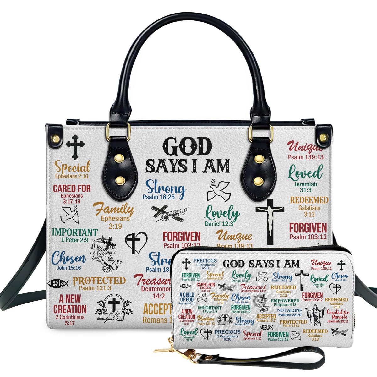 Amazon.com: Jesuspirit Leather Handbags - Clutch For Women - Bible Bags ...