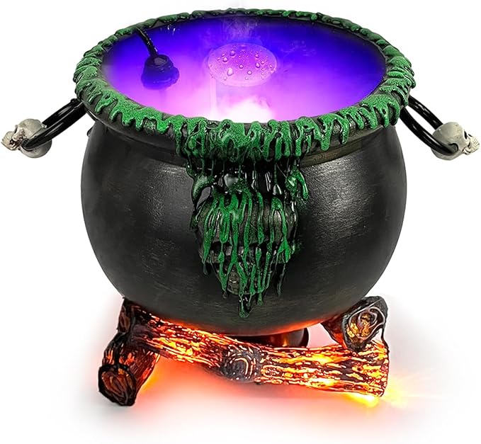 Amazon.com: Cauldron Halloween Decor 8" Witch Plastic Cauldron with 12 ...
