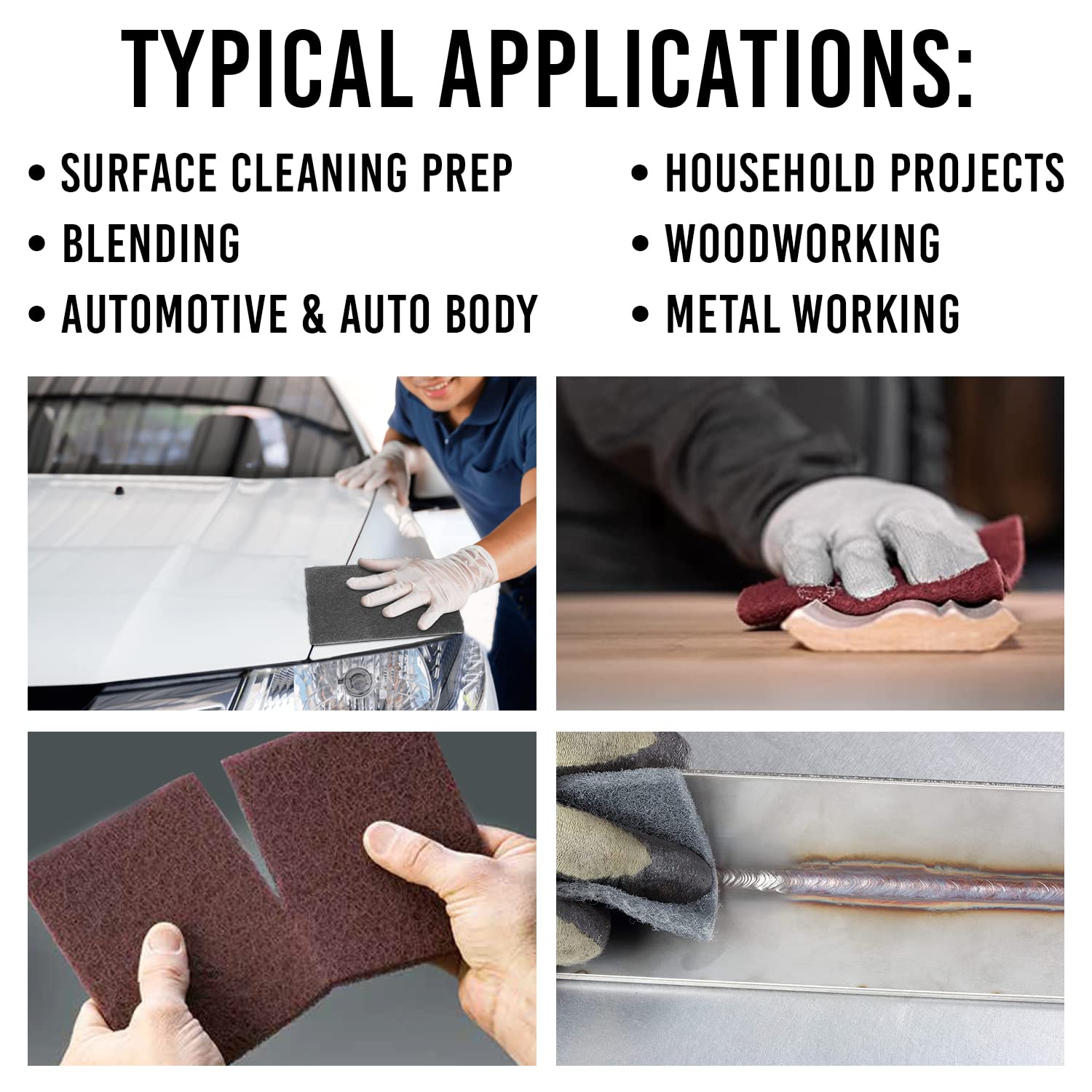 Snapklik.com : General Purpose Scuff Pads, 6" X 9", Box Of 10 P320 Grit ...