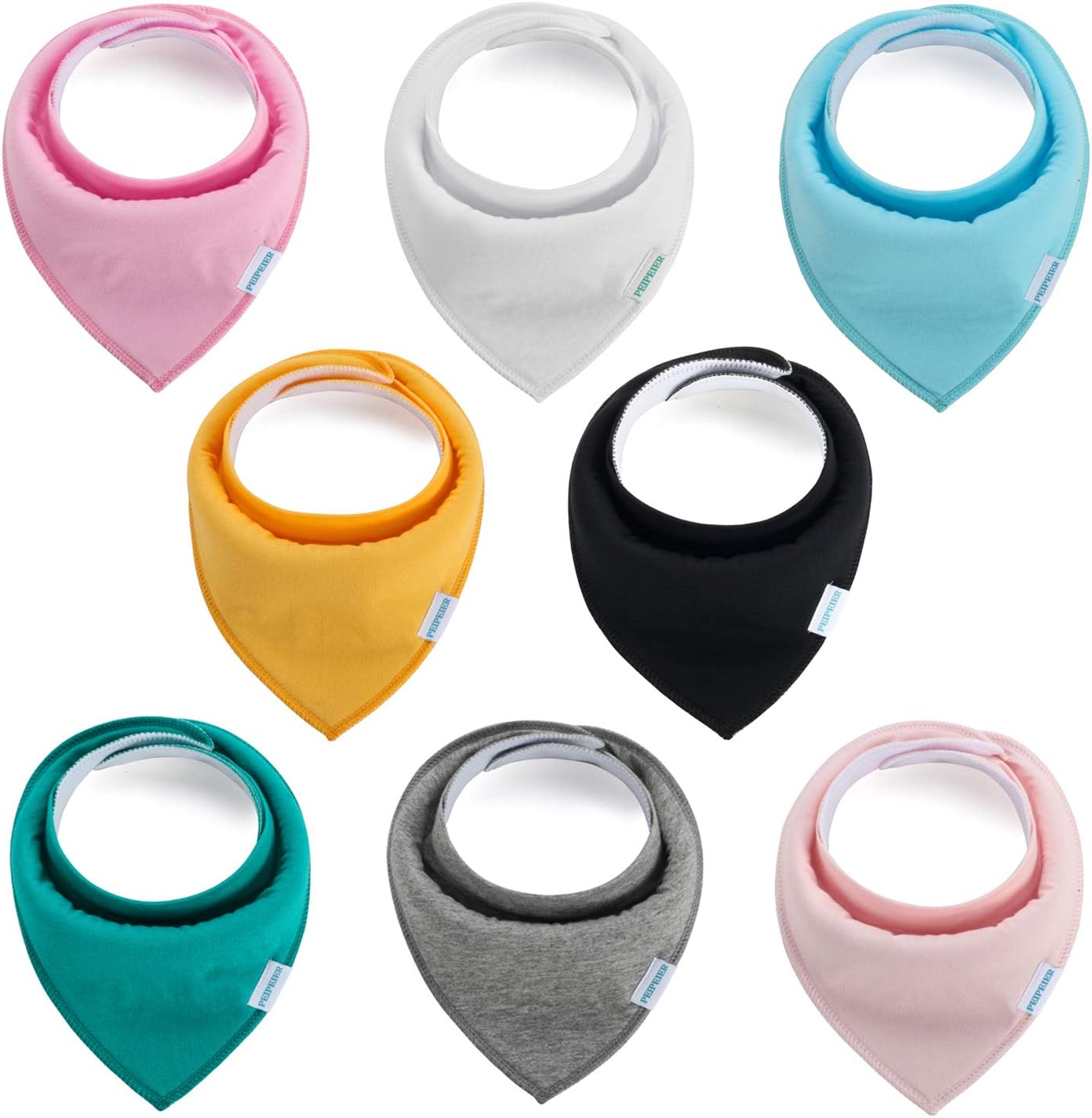 Amazon.com: Baby Drool Bibs Bandana Teething Organic Cotton Adjustable ...