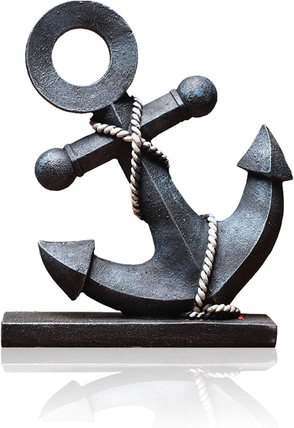 Amazon.com: Lependor Home Decor Statue Creative Anchor Rudder Art ...