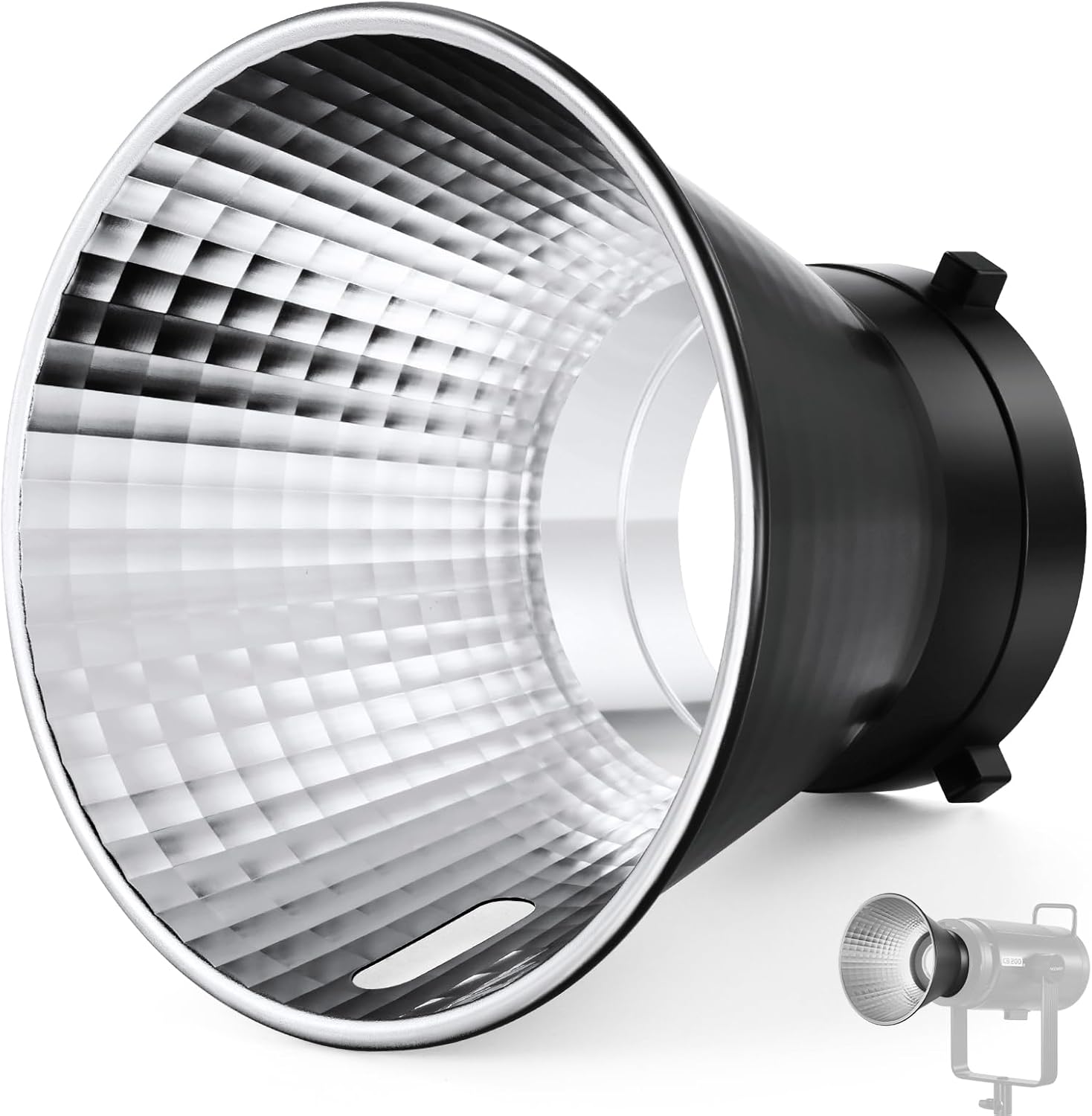 Amazon.com : NEEWER RF2 7''/18cm 25° Fish Scale Pattern Standard Reflector Diffuser with Bowens ...