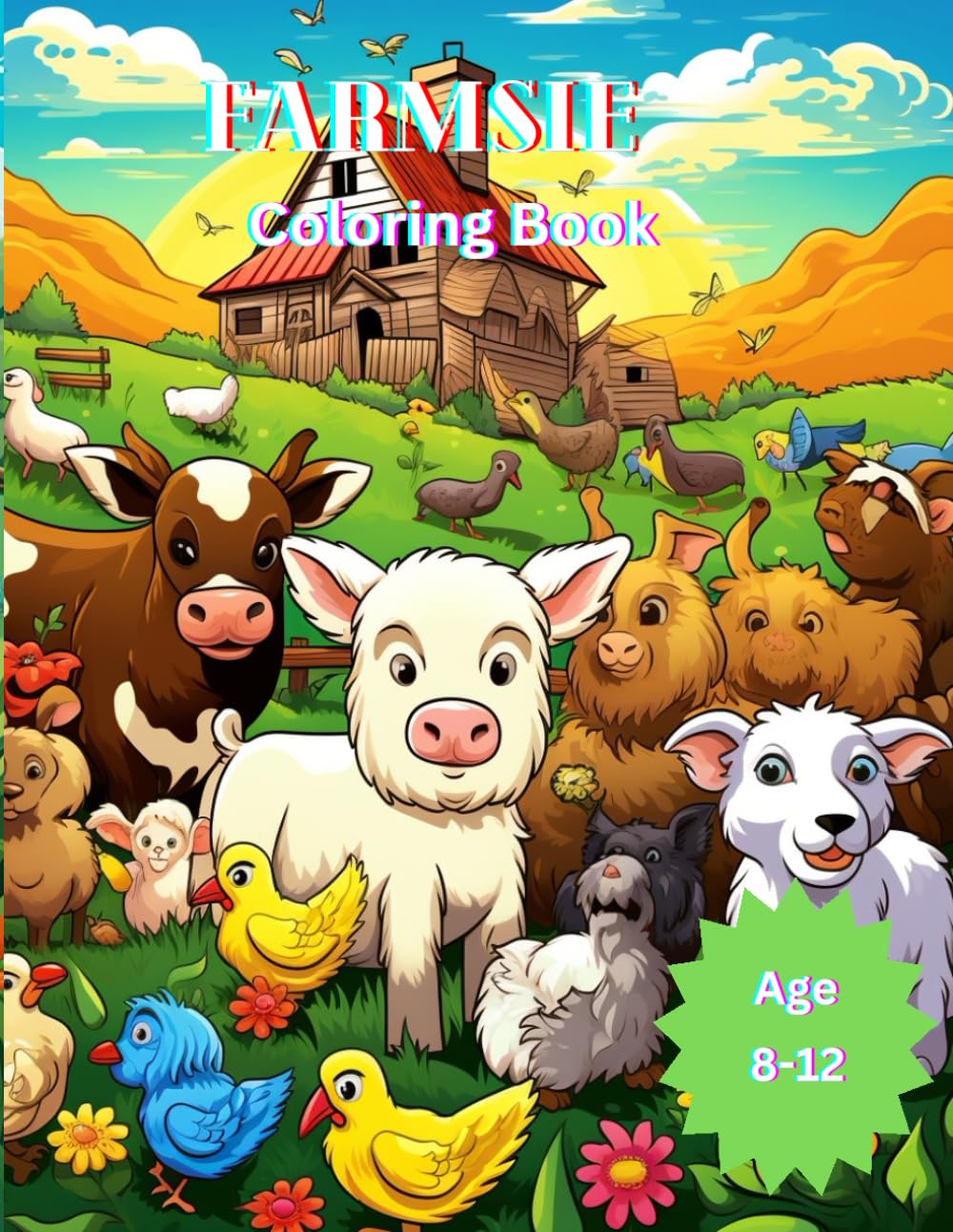 Amazon.com: Farmsie coloring book: Super coloring book of farm animals ...