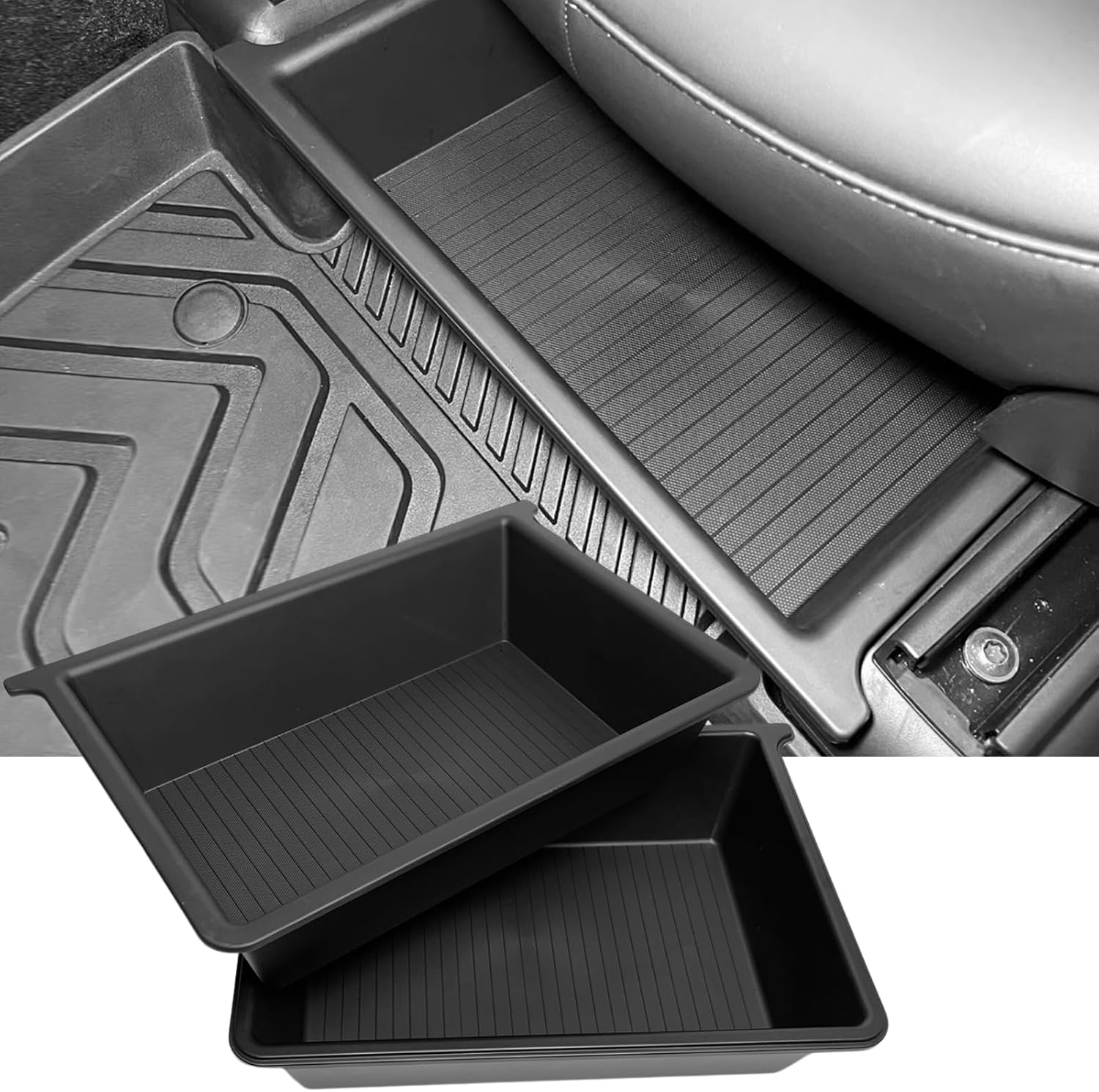 Amazon.com: Qlhshop Model X/Y Under Seat Storage Organizer for Tesla ...