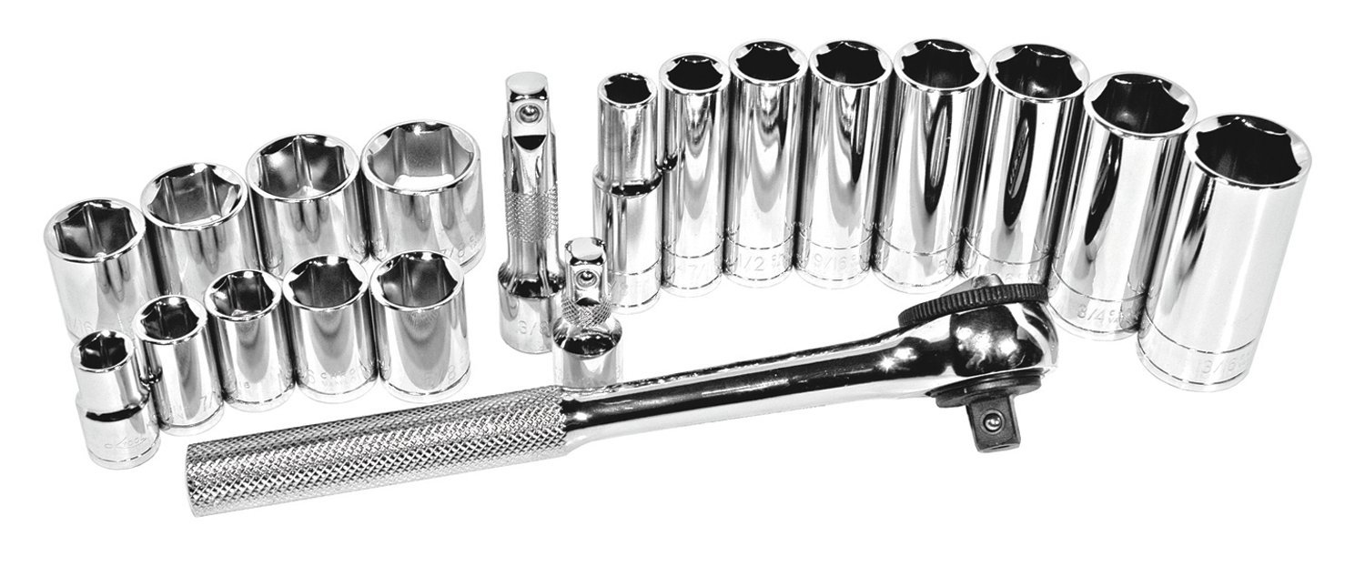 Amazon.com: K Tool International 22000 SAE Socket Set with 3/8" Drive ...