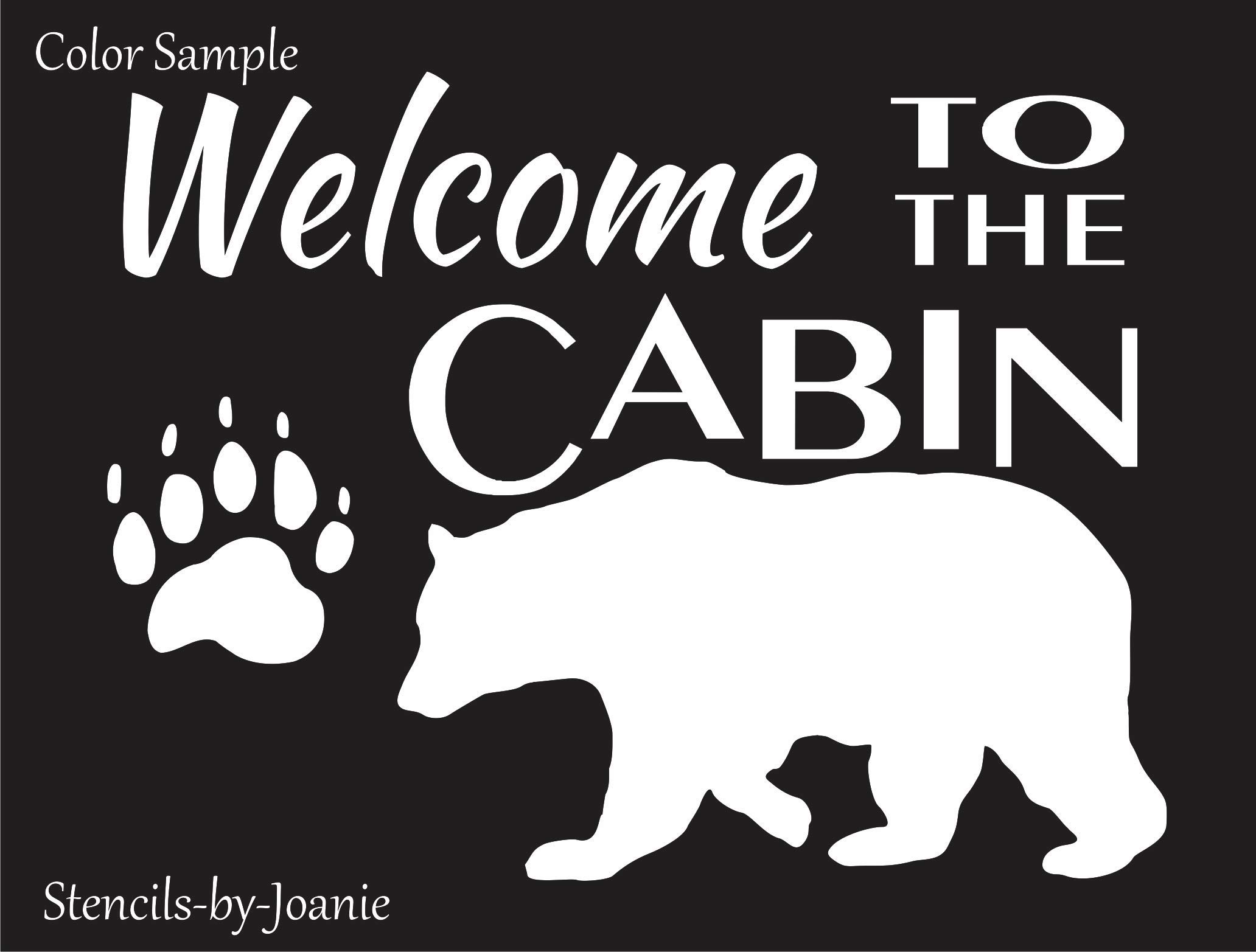 Grizzly Bear Paw Print Stencil