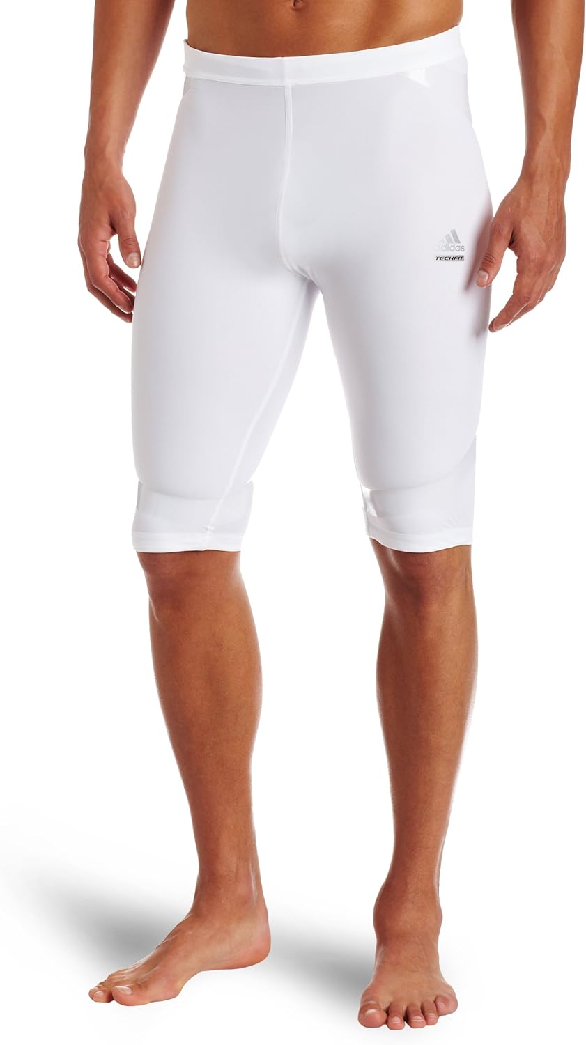 Amazon.com: adidas Men's Techfit Powerweb Short Tight, White, Small ...