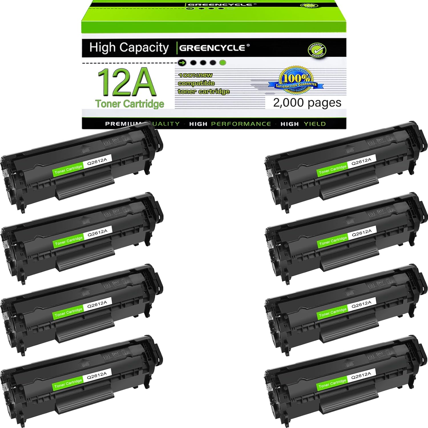 Amazon.com: greencycle Q2612A Toner Cartridge Replacement Compatible ...