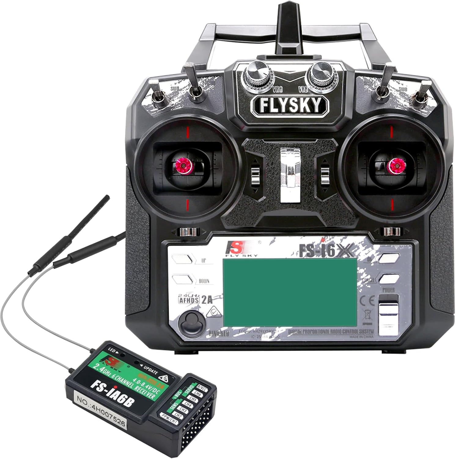 Amazon.com: Flysky FS-i6X 6CH 2.4GHz RC Radio Transmitter Controller ...