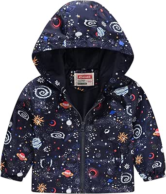Amazon.com: Baby Boys Dinosaur Print Hooded Jacket Cute Waterproof Windbreaker Outwear 2025 ...